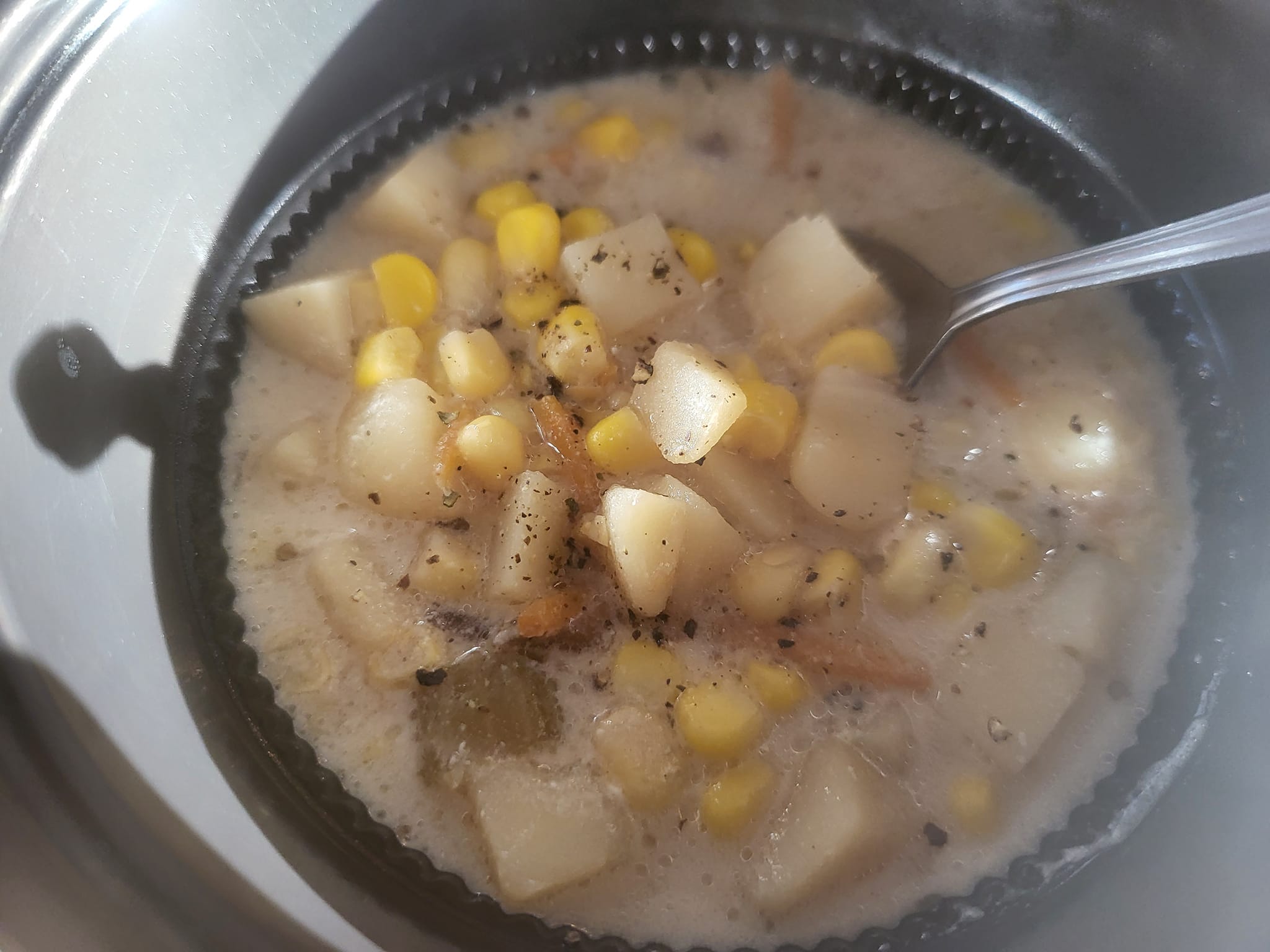 Creamy Chunky Vegan Corn Chowder - I'm NOT a Vegan